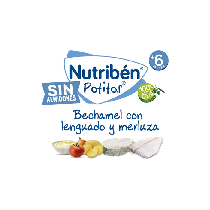 Nutribén Potitos Bechamel con Lenguado y Merluza Sin Almidones 235g